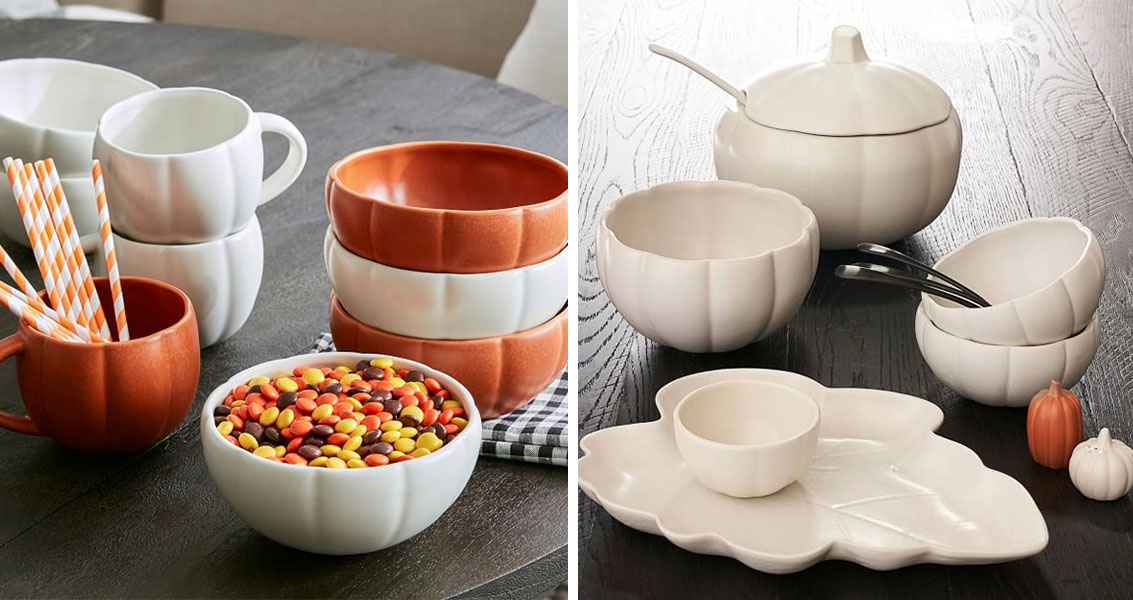 Pumpkin-Shaped Dinnerware
