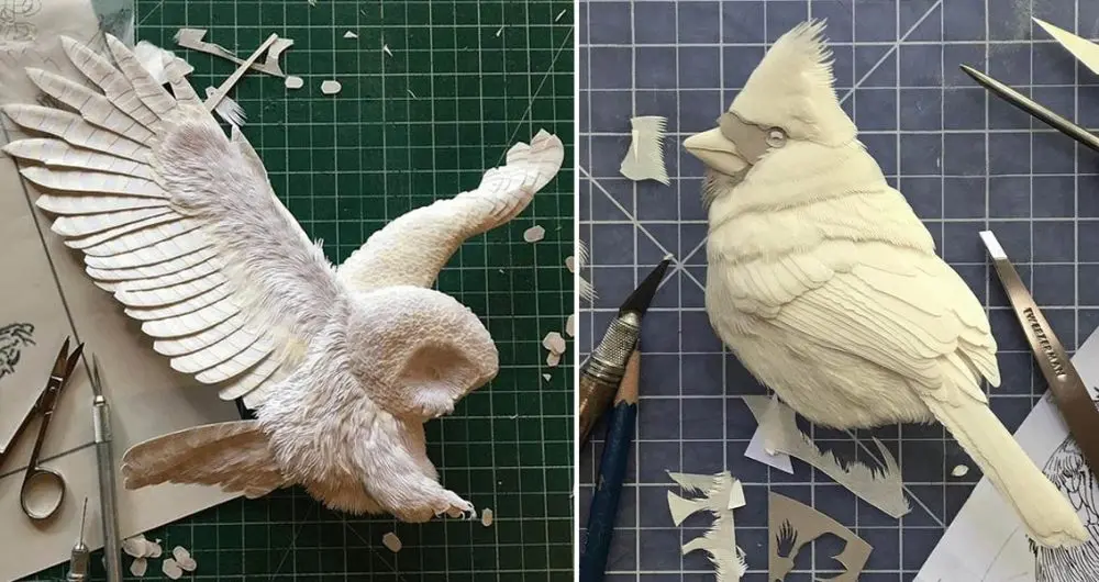 Artist Calvin Nicholls Creates Stunning 3D Paper Animal Portraits