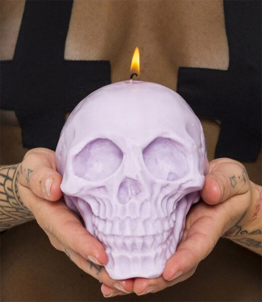 These Skull Candles Are A Great Way To Add A Splash Of Color To Your ...