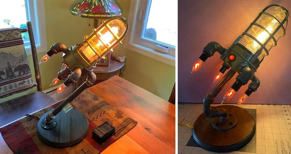 Retro Rocket Ship Lamp