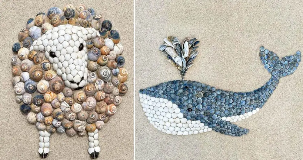 Artist Anna Chan Gathers Seashells On The Beach To Create Her Animal ...