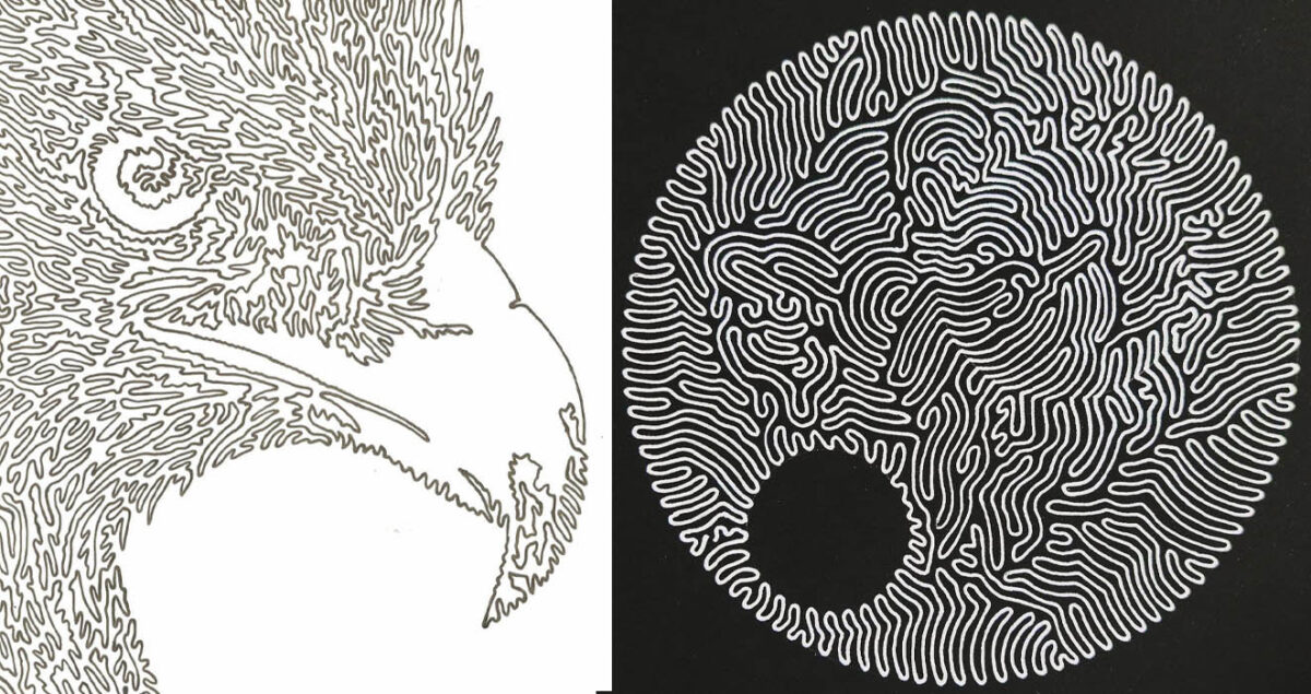 Artist Tyler Foust Creates His Drawings Using One Continuous Line
