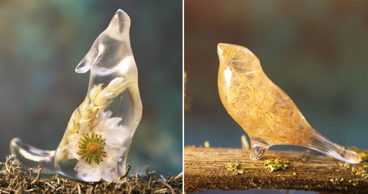 Artist Evgeny Hontor Creates Beautiful Resin Animal Sculptures Infused ...