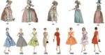 Illustration Shows How Women’s Fashion Has Changed Over The Years 1784-1970