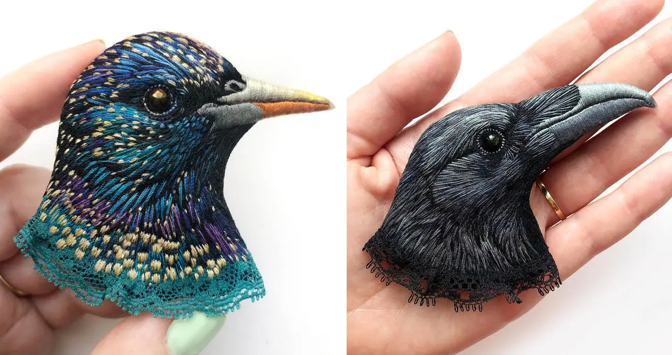 Artist Laura McGrarrity Creates Colorful Embroidery Of Animals
