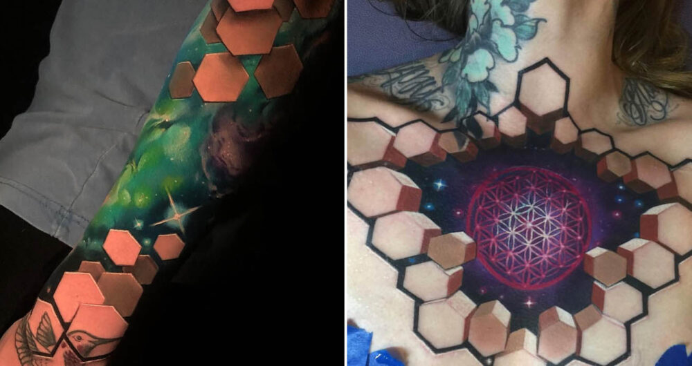 Tattoo Artist Jesse Rix Creates Amazing Optical Illusion Tattoos That ...