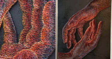 Artist Konstantin Hlanta Creates Beautiful Art Using Thread And Nails