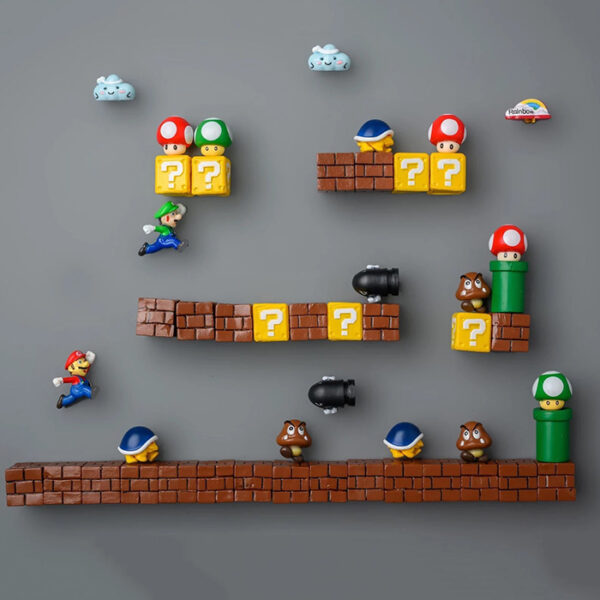 Build Your Own Level With 3D Super Mario Fridge Magnets