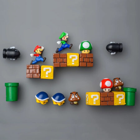 Build Your Own Level With 3D Super Mario Fridge Magnets