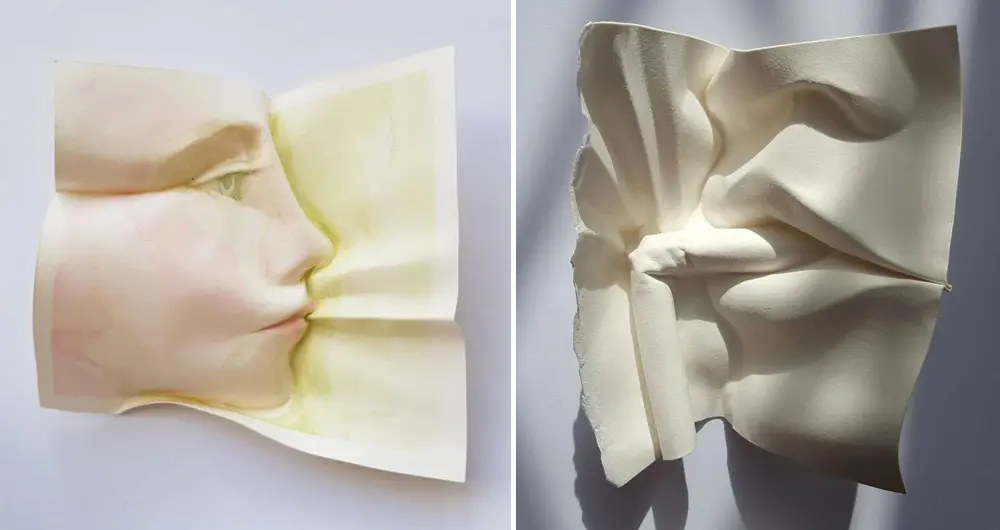 Artist Polly Verity Cleverly Folds Paper Into Expressive Faces