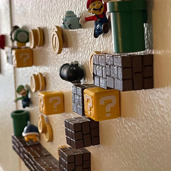 Build Your Own Level With 3D Super Mario Fridge Magnets