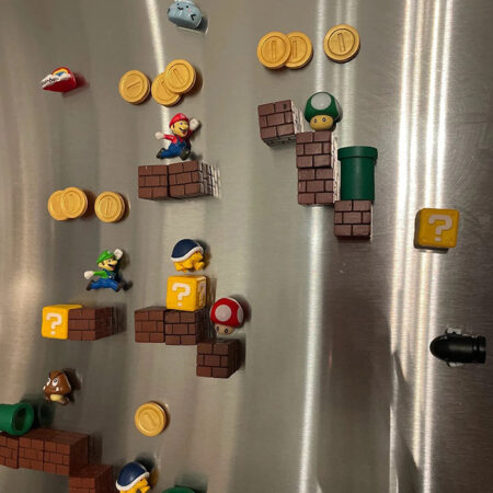 Build Your Own Level With 3D Super Mario Fridge Magnets